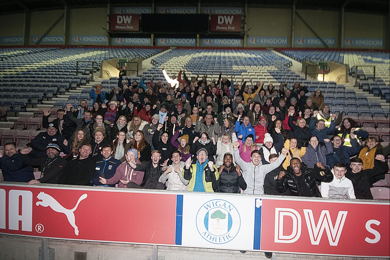 £8,000 raised for The Brick at the Big DW Stadium Sleep! - The Brick