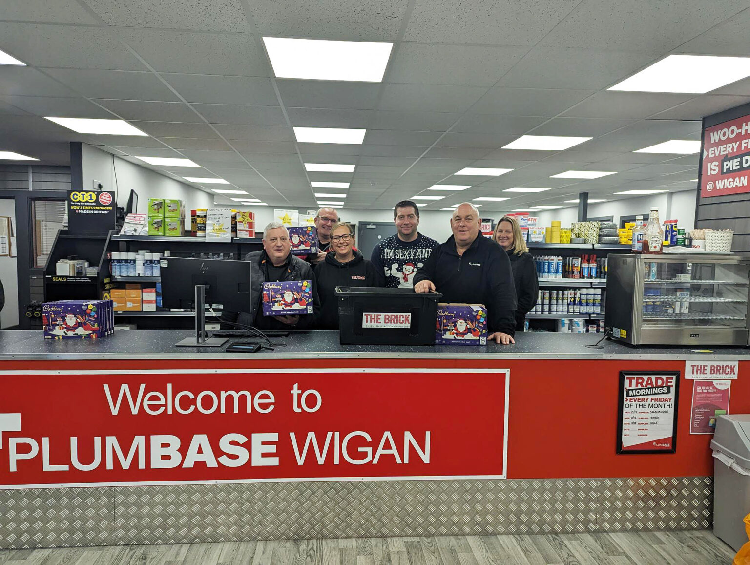Wigan Plumbers Merchant Raises £5000 for The Brick – The Brick